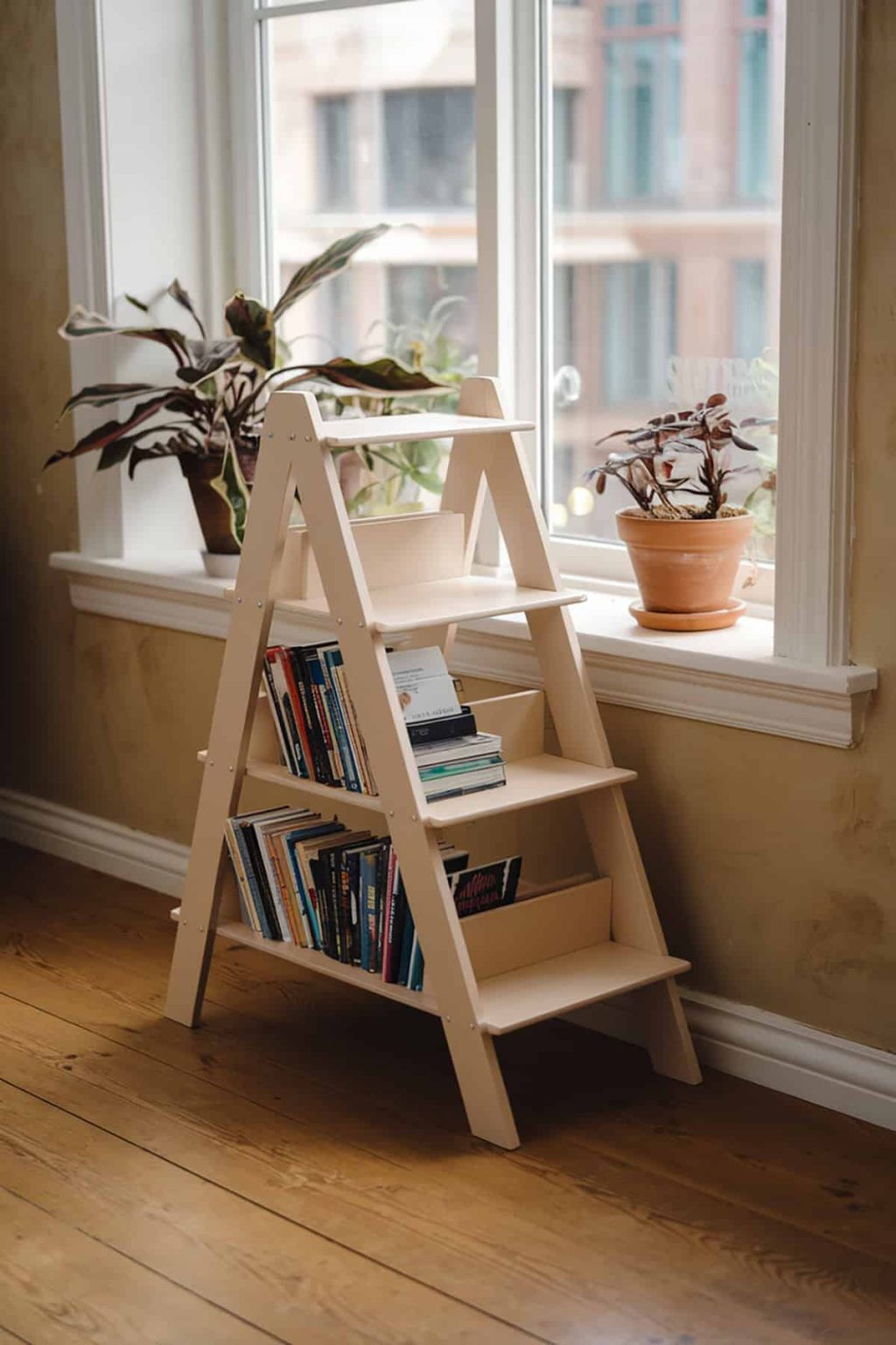 30 Creative Under Window Bookshelf Ideas