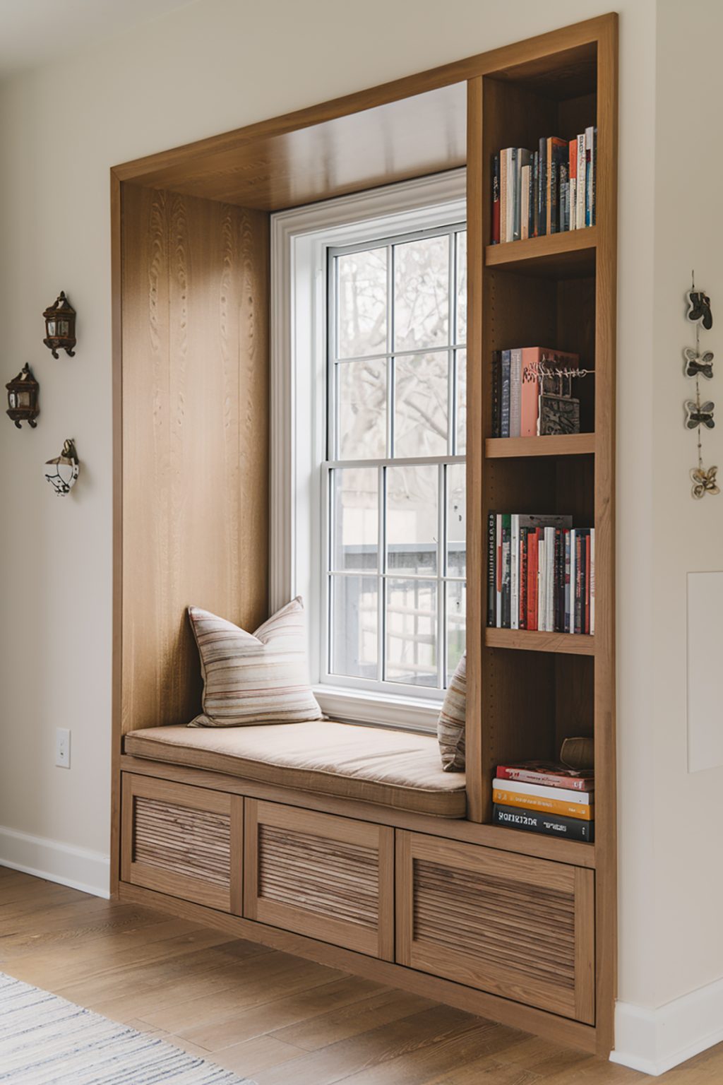 30 Creative Under Window Bookshelf Ideas