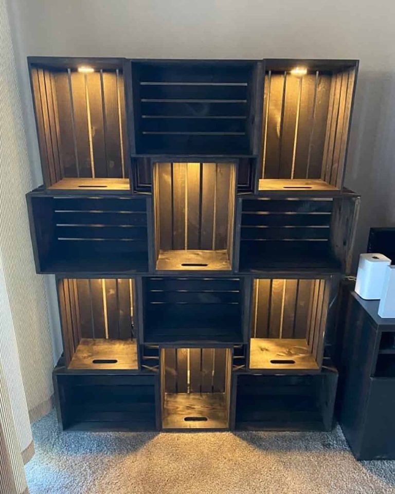 42 Clever Wooden Crate Shelf Ideas