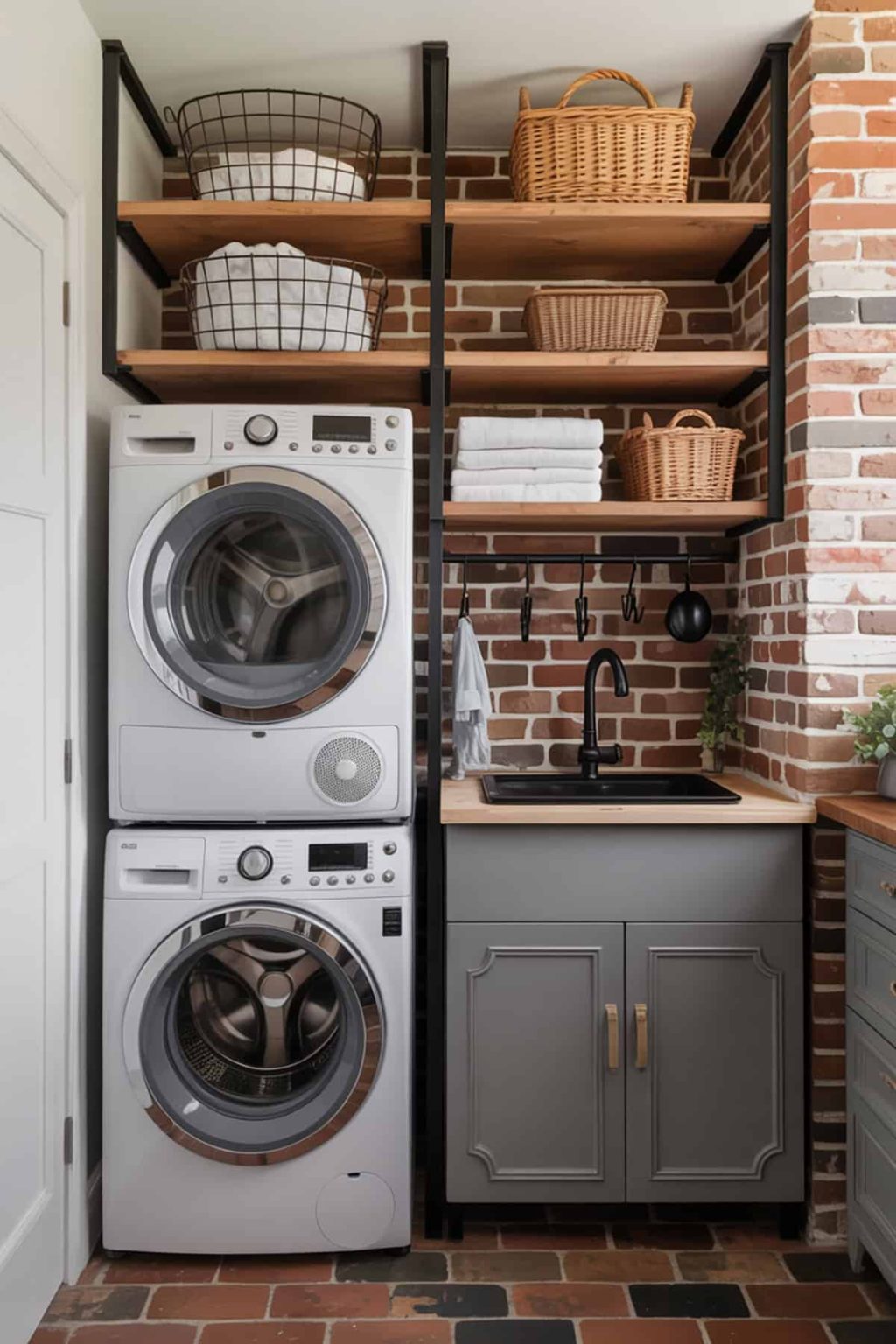 41 Inspiring Stacked Laundry Room Ideas to Organize Your Space