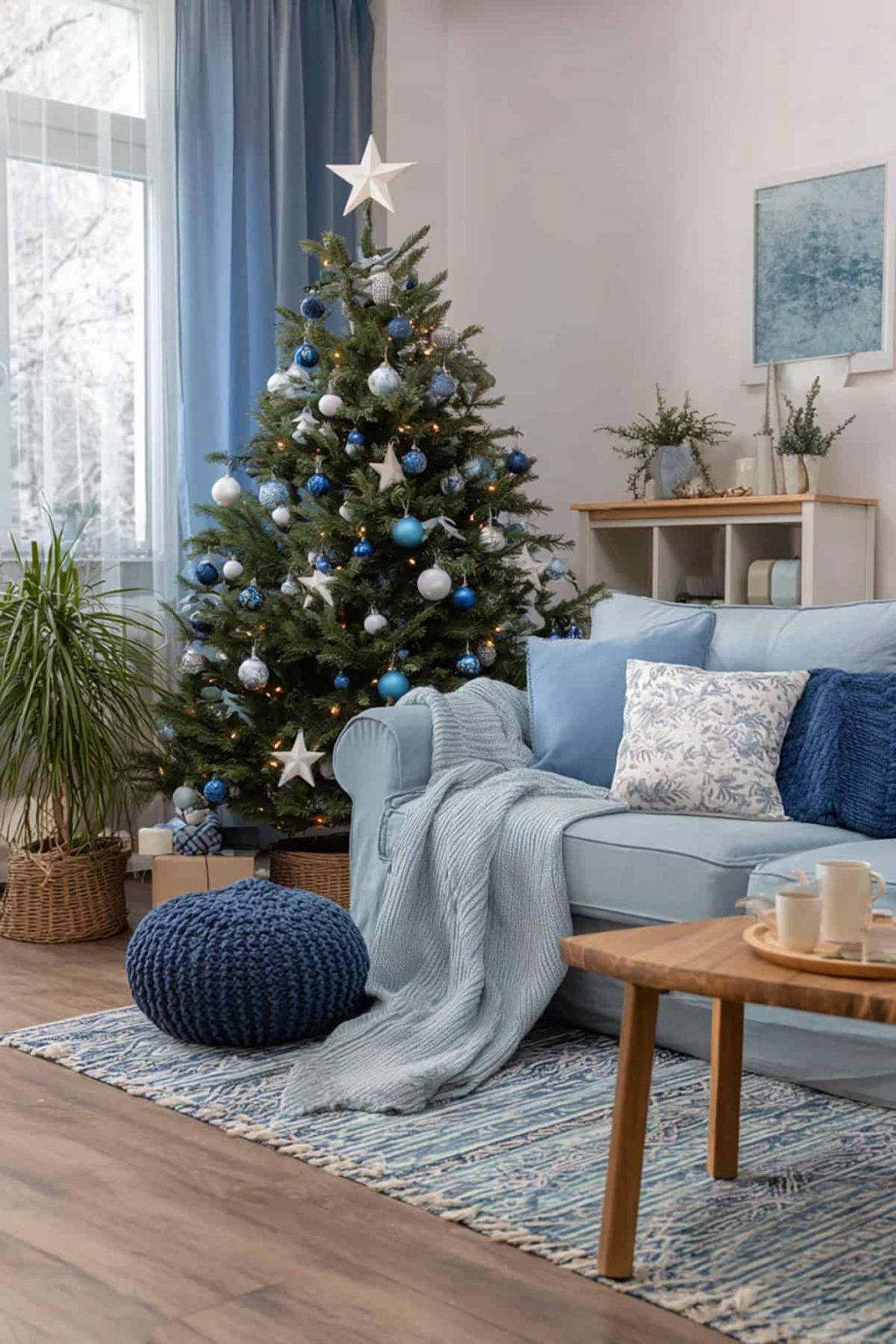 31 Frosty & Fabulous Blue Christmas Decor Ideas