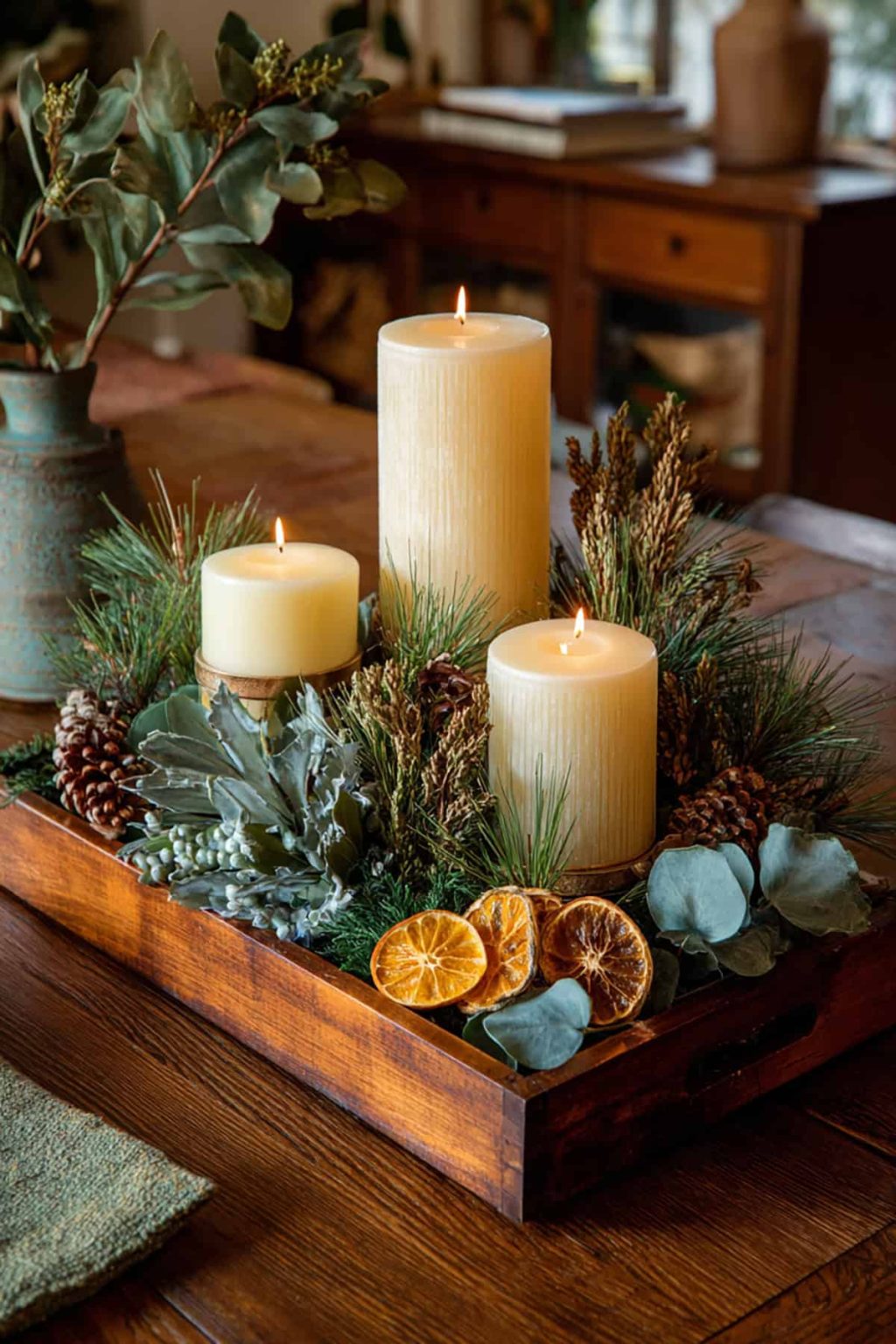 38 Cozy & Pretty Christmas Tray Decor Ideas