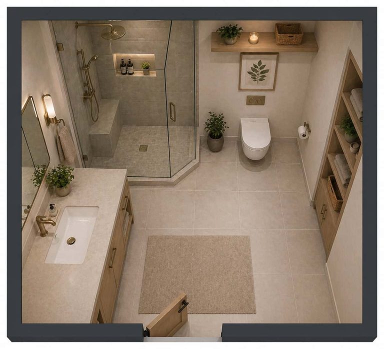 14 Well-Planned Square Bathroom Layouts