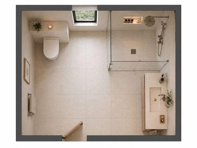 14 Well-Planned Square Bathroom Layouts